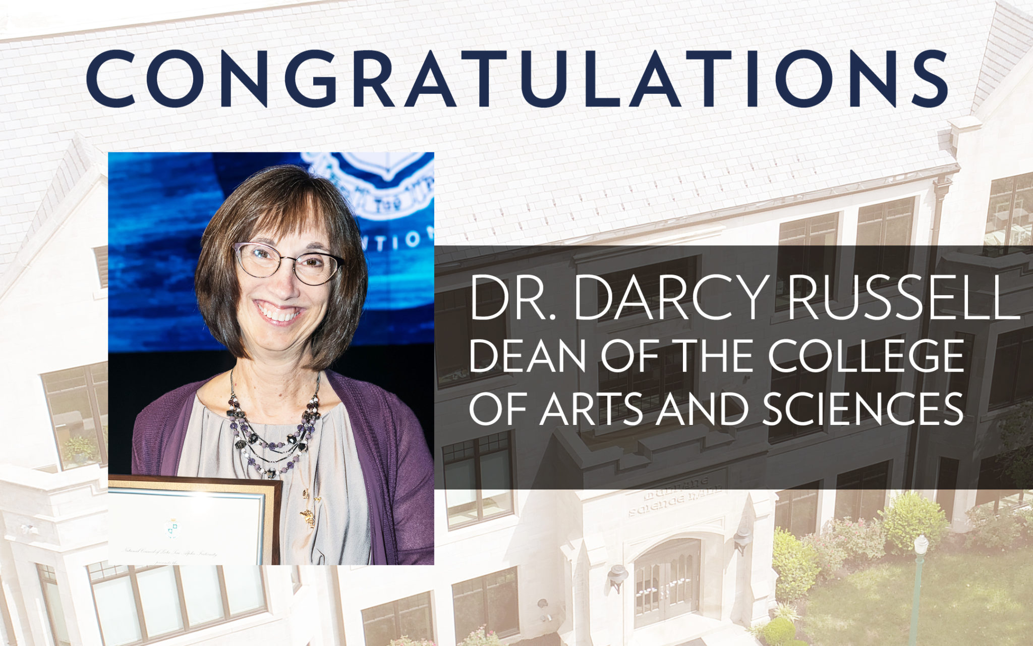 Dr. Darcy Russell receives national award from Zeta Tau Alpha - Baker ...